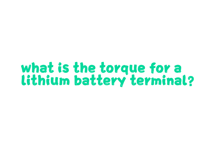 what is the torque for a lithium battery terminal ? - SUG New Energy Co ...